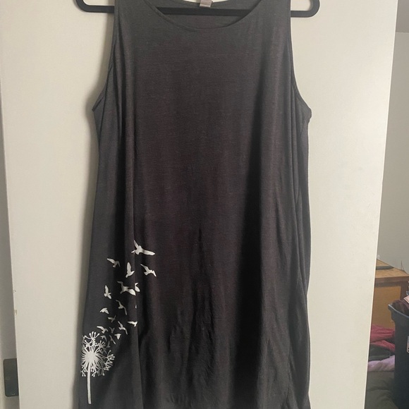 No Boundaries | Dresses | No Boundaries White And Gray Boxy Tank Dress ...